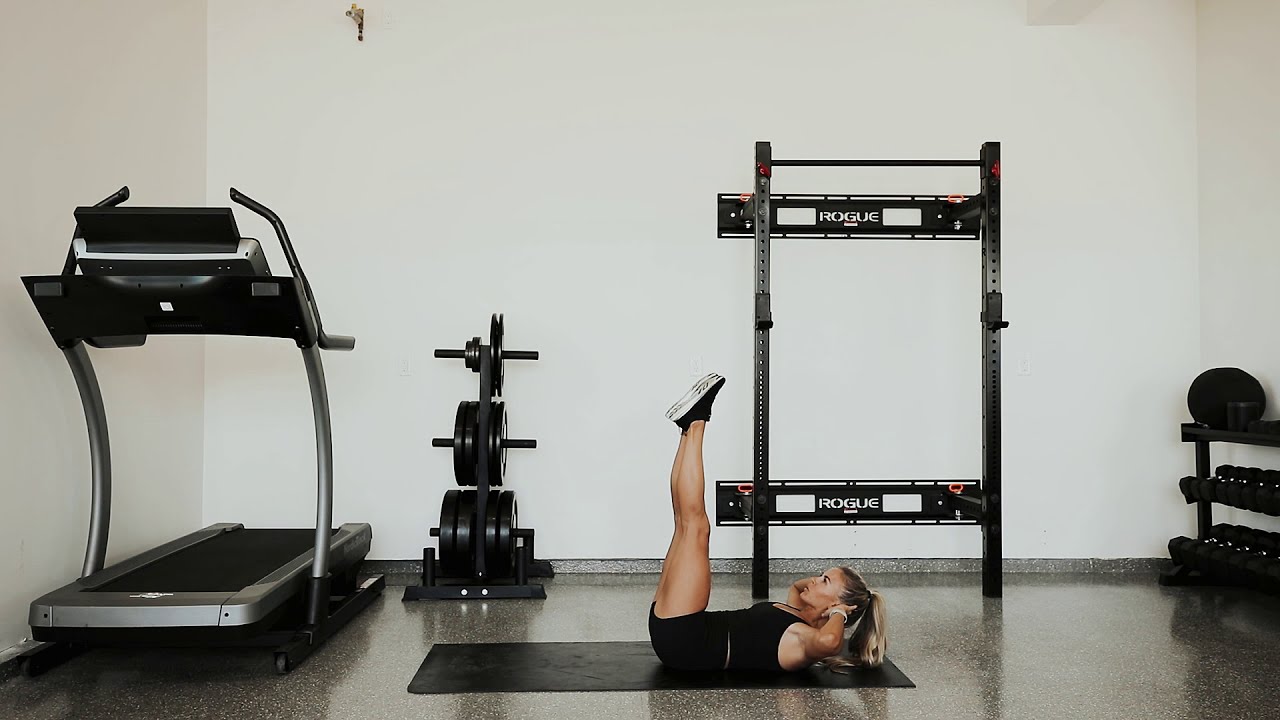 Crunch + leg raises - YouTube