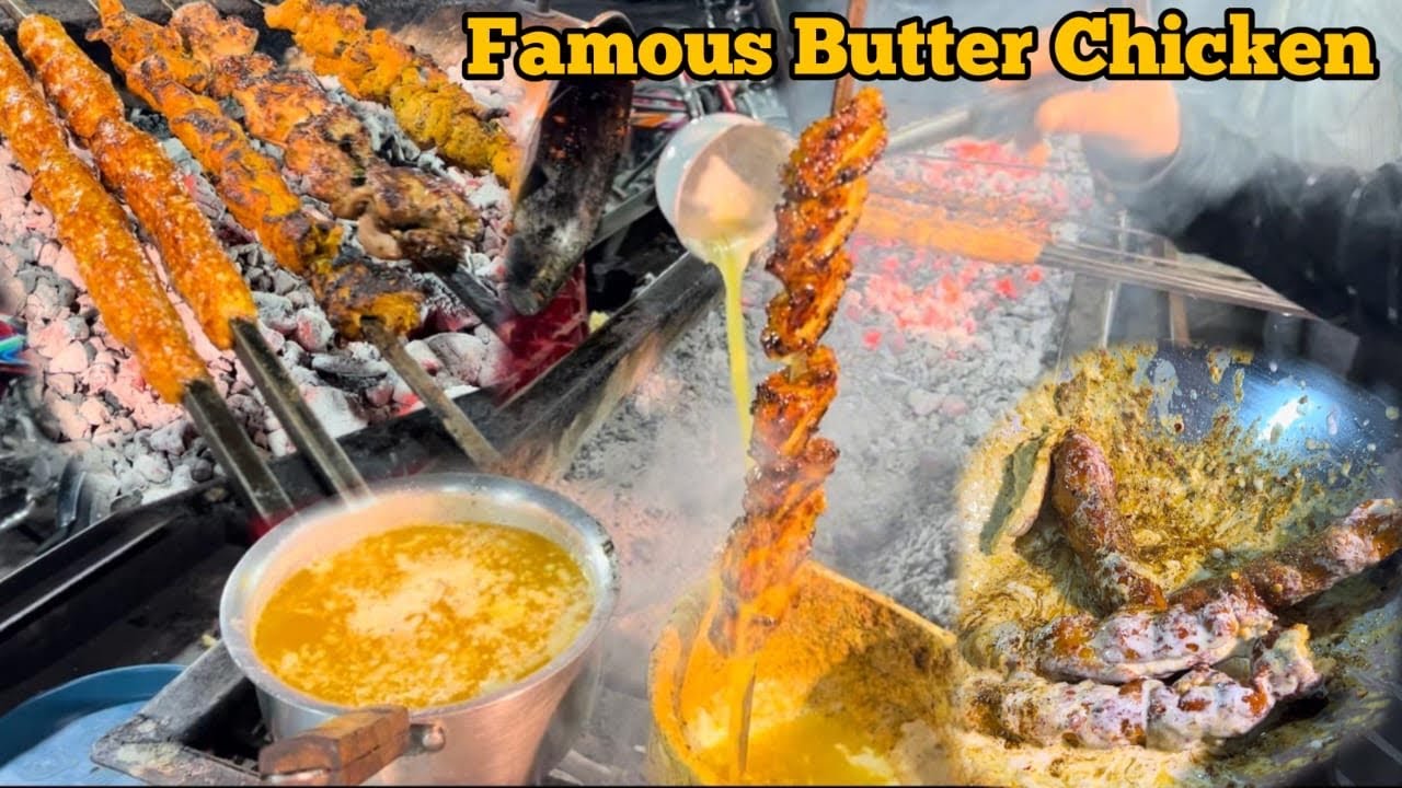 Famous Butter Chicken in Pakistan | Street Food Butter chicken ...