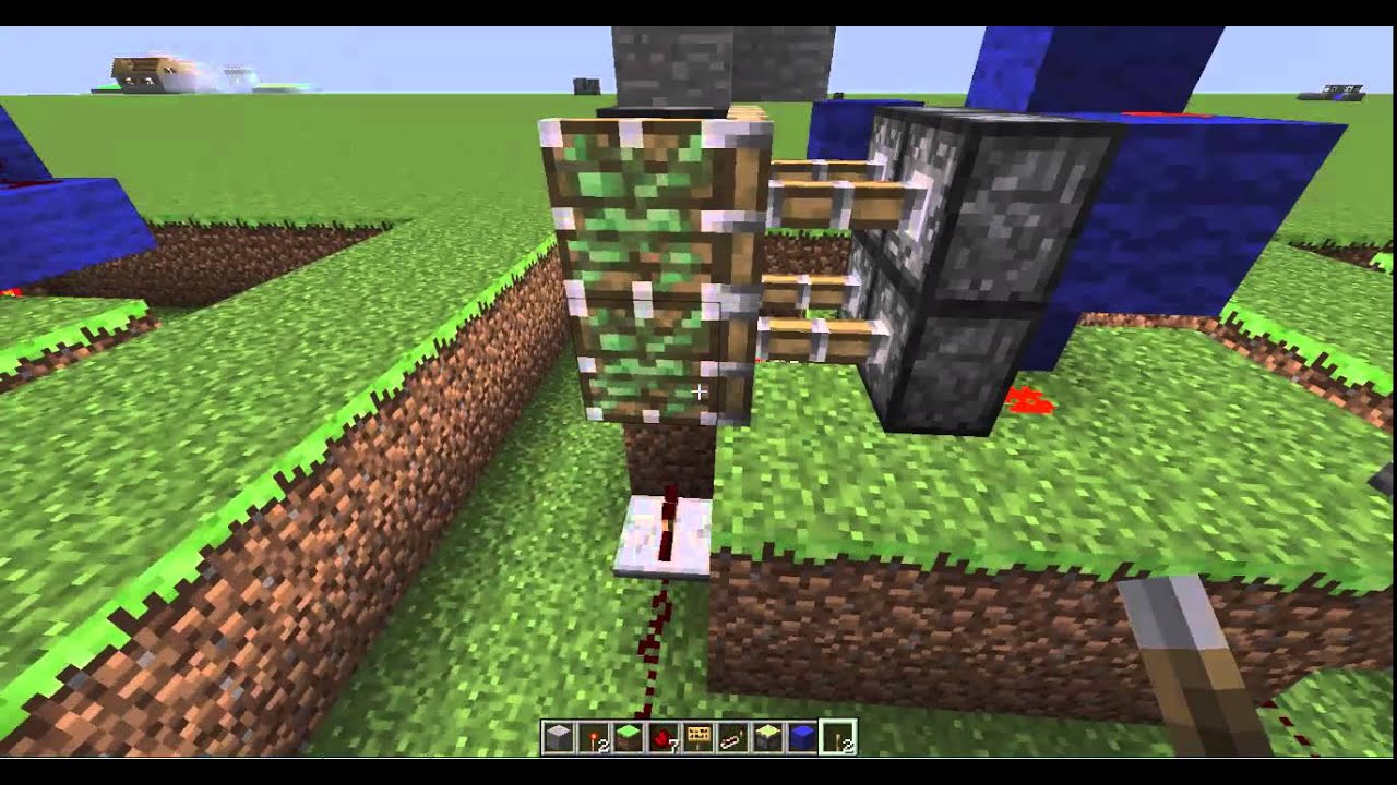 2x1 sticky piston door tutorial - YouTube