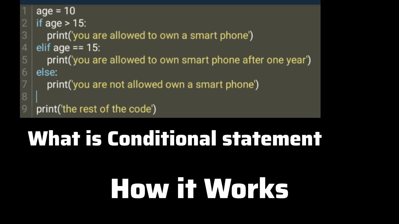What is Conditionals statement and How Conditional Statement Work - YouTube