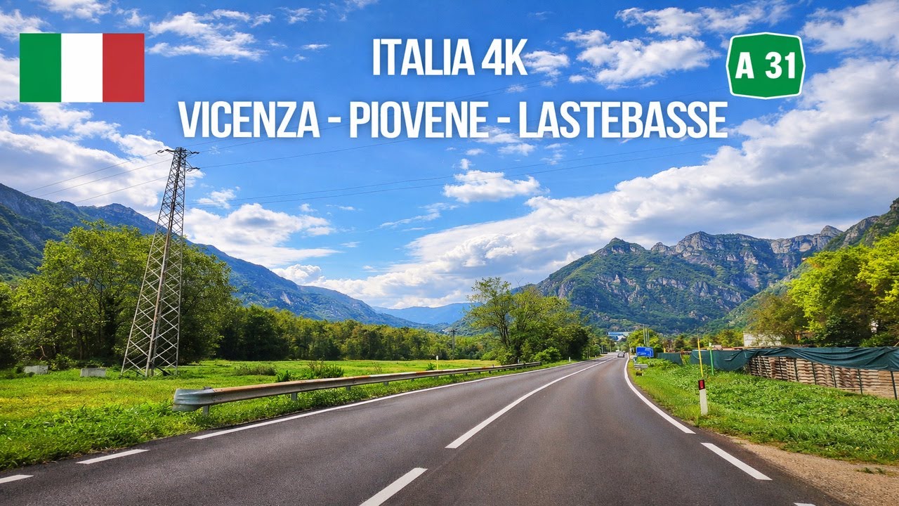 🚗 Real-Time Driving in Italy 🇮🇹 | Vicenza → Piovene Rocchette → ...
