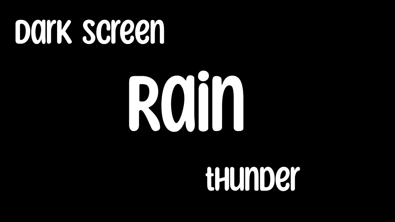 Rain with Thunder - Black Screen - Sounds for Sleeping - YouTube