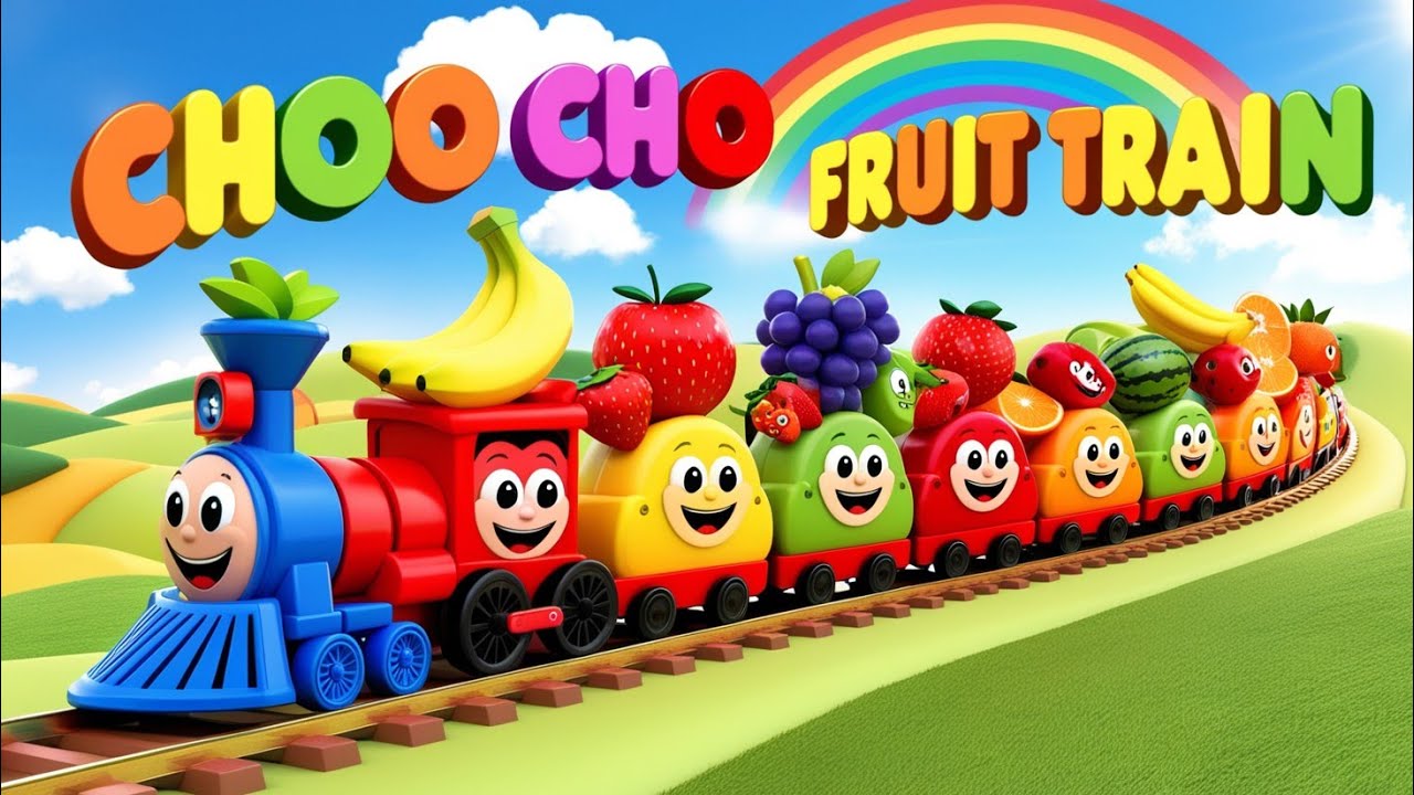 "🚂 Fun with the Choo Choo Fruit Train! 🍎🎶 Catchy Nursery Rhyme for Kids ...