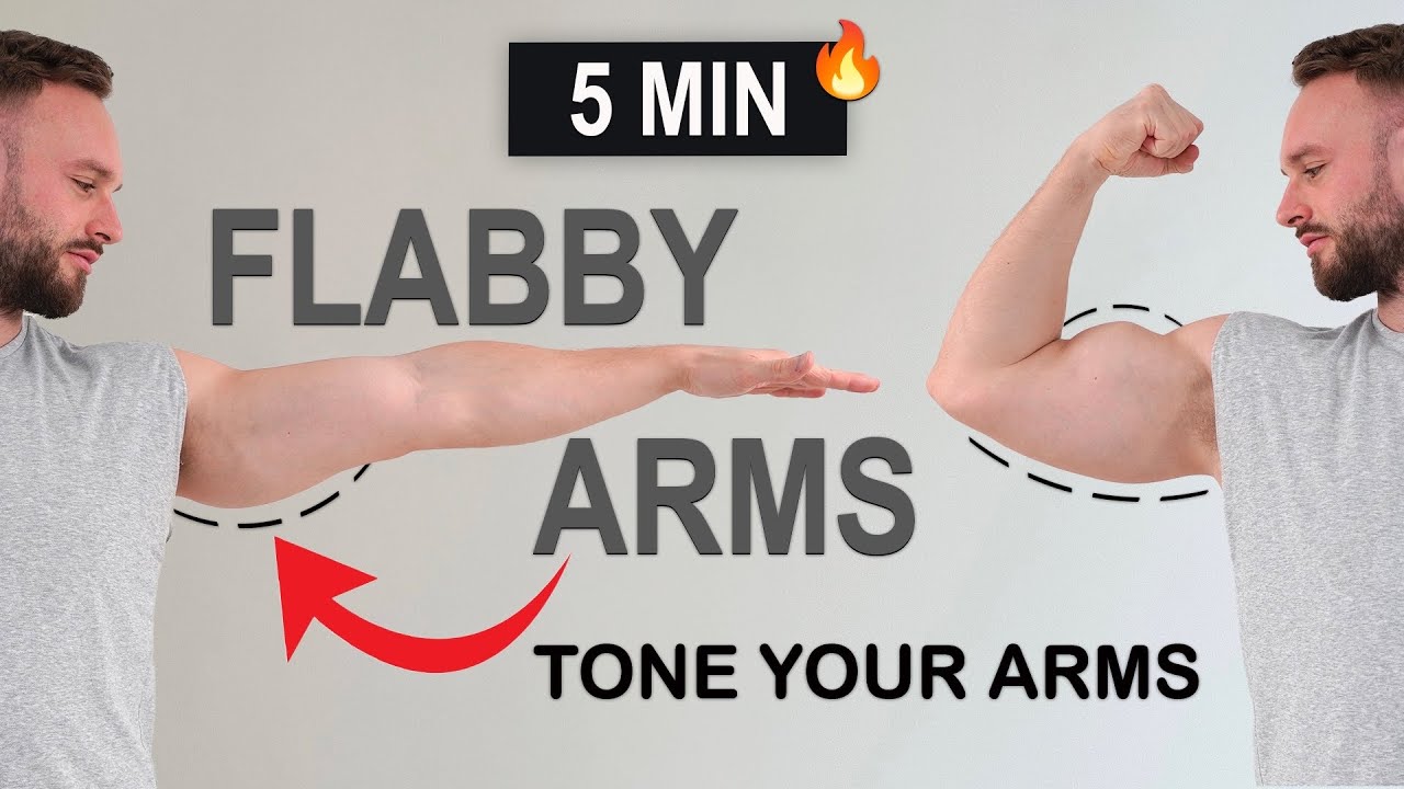 5 Min Flabby Arms | Tone Your Arms | All Standing & No Jumping (No ...