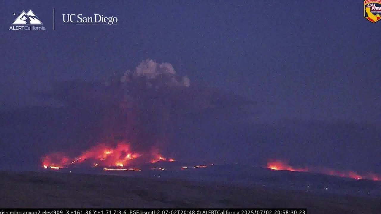 Madre Fire grows to 35,000+ acres, burning along Highway 166 into the ...