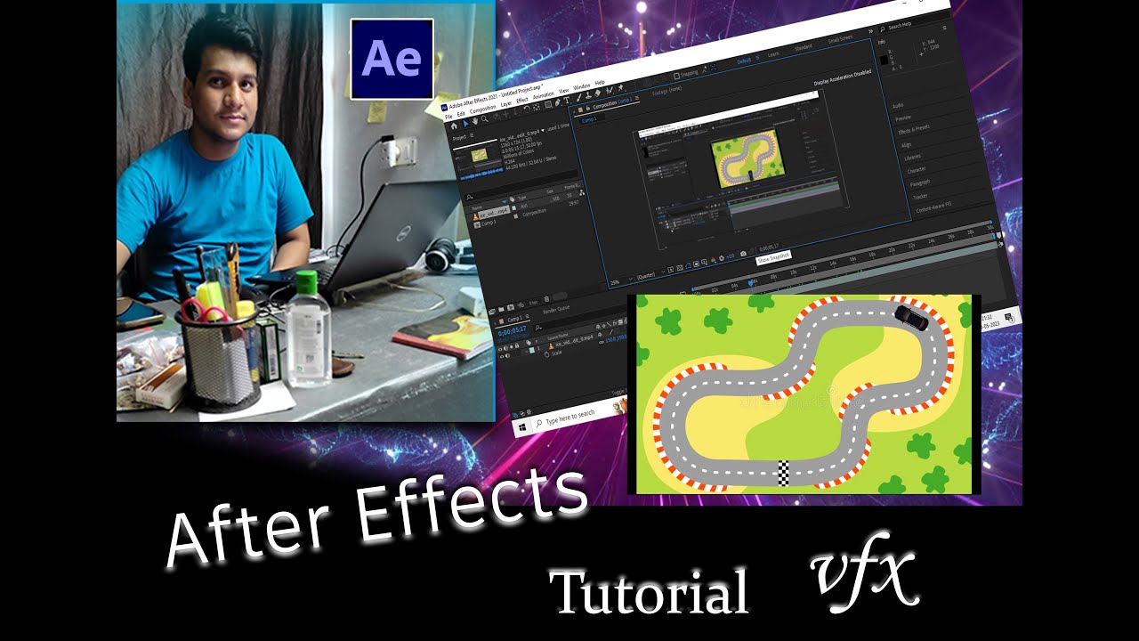 CAR RACE TRACK TUTORIAL FOR BEGINNER IN (ADOBE AFTER EFFECT). - YouTube