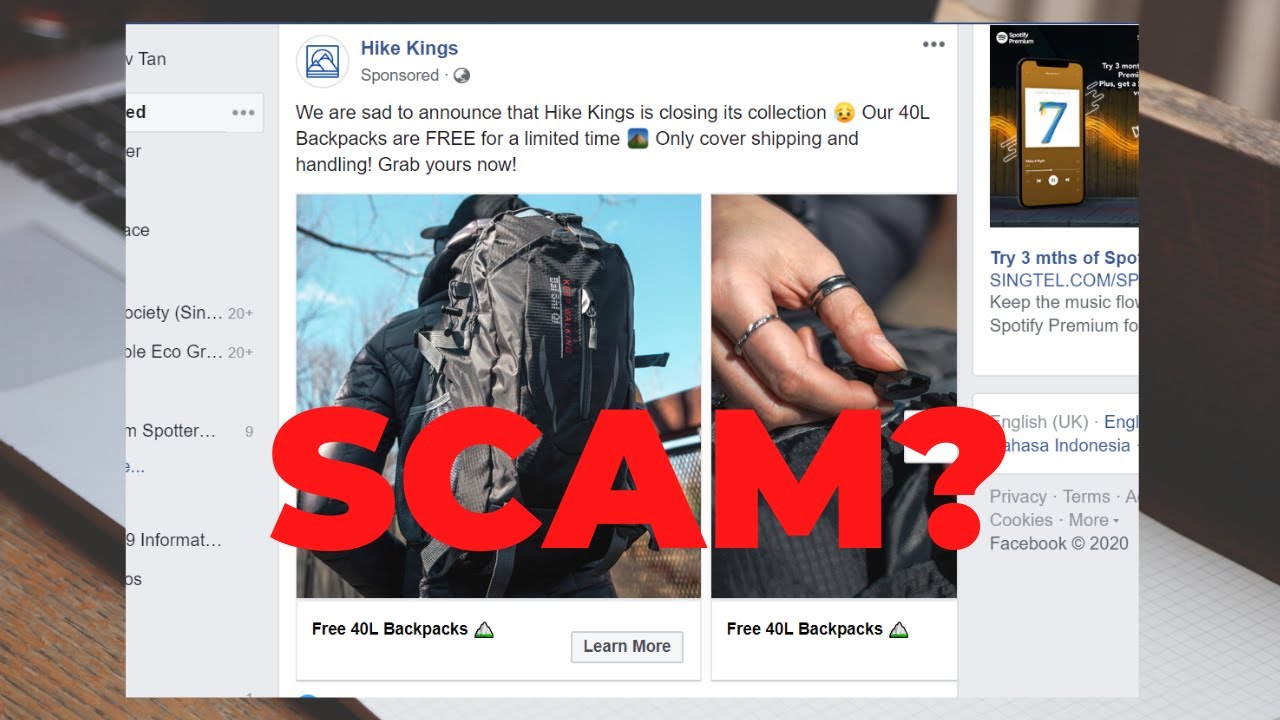Facebook Ad Scam Alert Hike Kings - YouTube