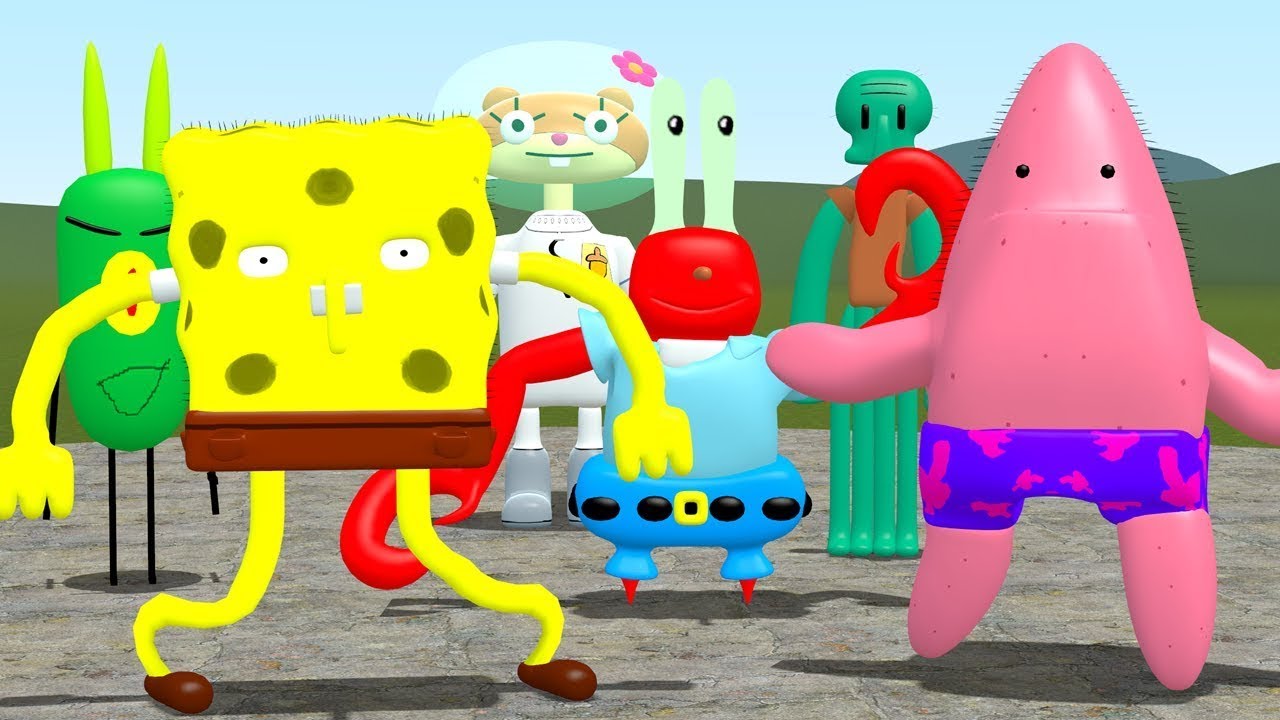 All SpongeBob Family 3D Memes Nextbot In Garry's Mod !!!!! - YouTube