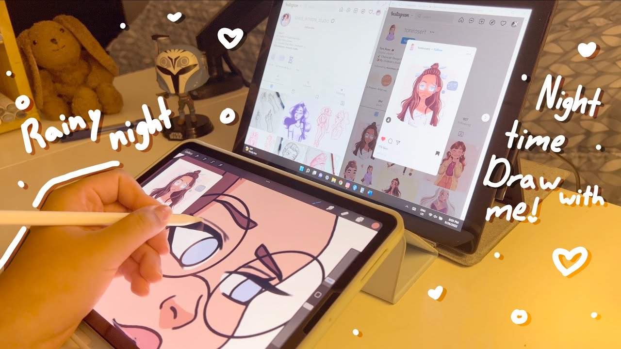 Draw with me ♡ procreate IPad ASMR ♡ - YouTube