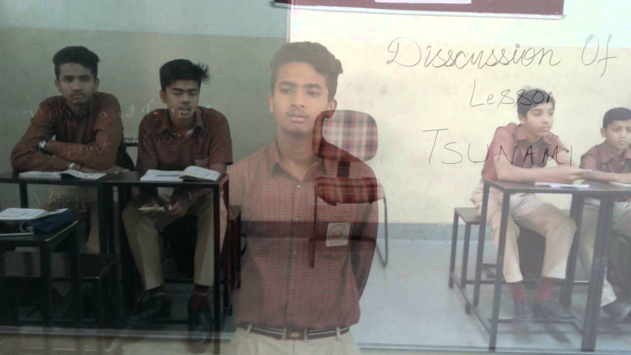 Presentation by class VIII students on English lesson 'Tsunami' - YouTube