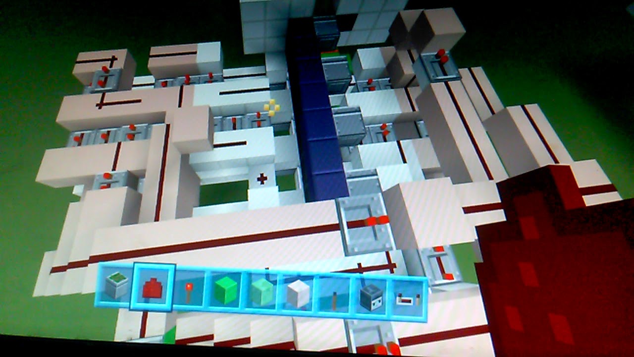 Minecraft redstone 4x3 sliding piston door - YouTube