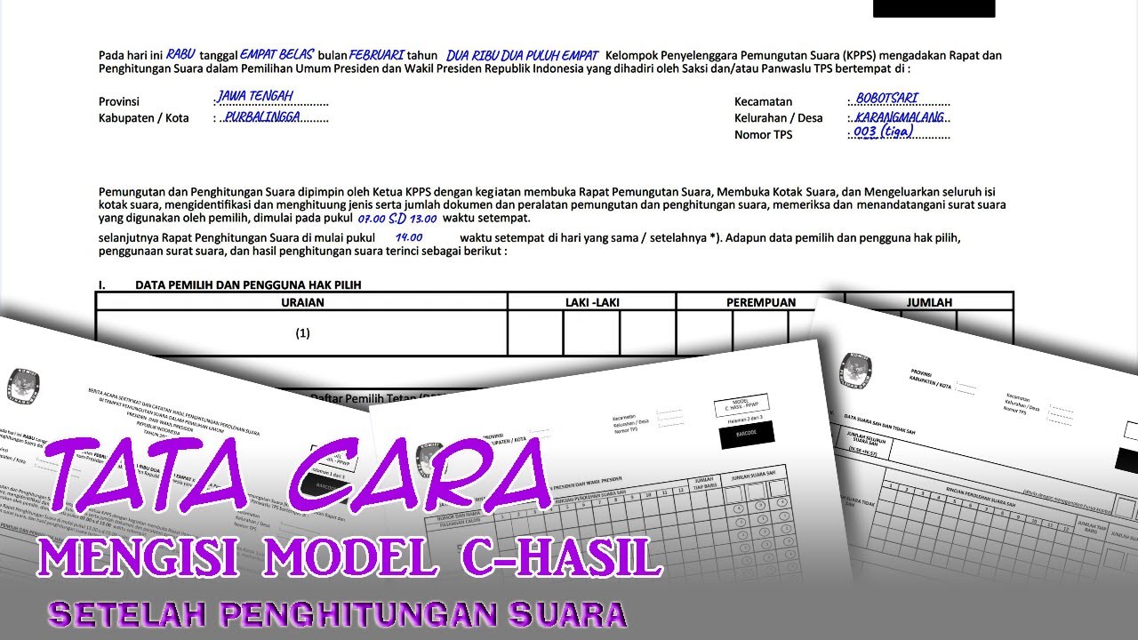 untuk kpps "tata cara penulisan model c hasil" #pemilu2024 #kpu #coblos ...