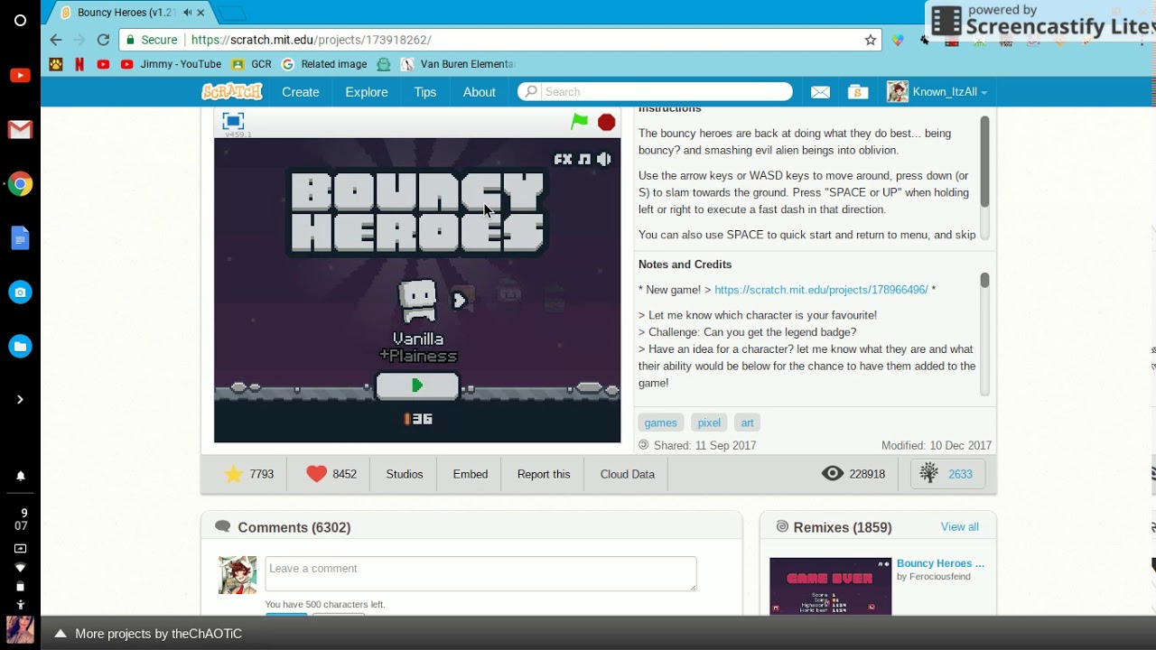 Scratch-Bouncy Heroes - YouTube