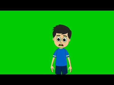 Cartoon Boy Talking No copyright Green Screen video