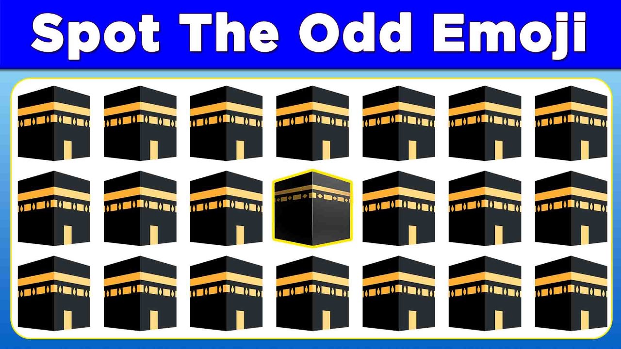 Spot The Odd Islamic Emoji Quiz | Islamic Quiz 🕌 - YouTube