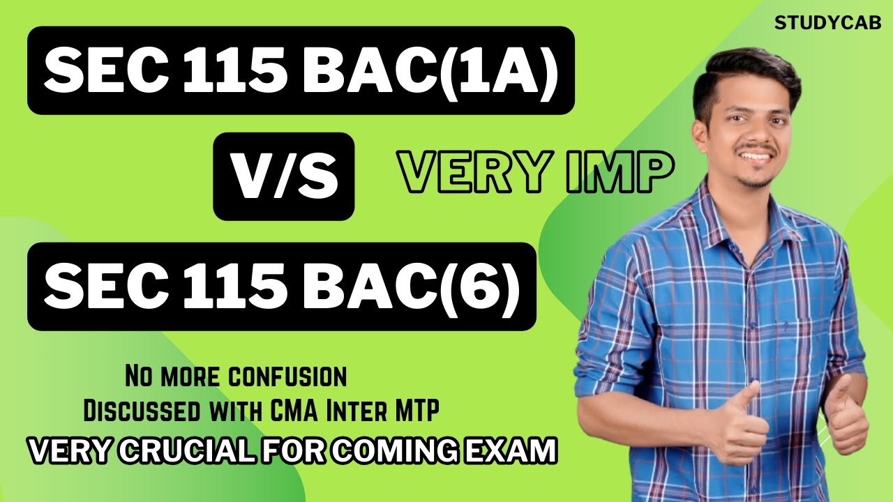 Section 115 BAC(1A) v/s Section 115(6) | Very crucial | No more ...