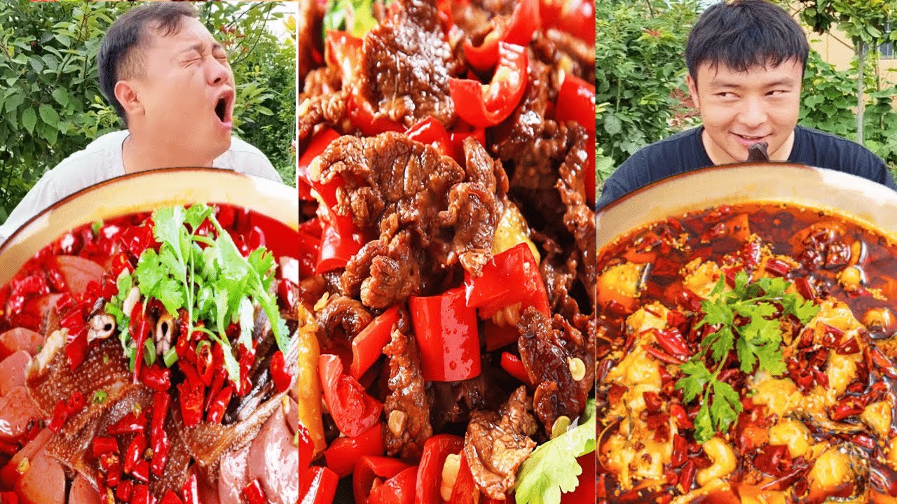 🌶️Mukbang |SPICY! Pork Eating | Chilli Chicken | Chinese Food | TikTok ...