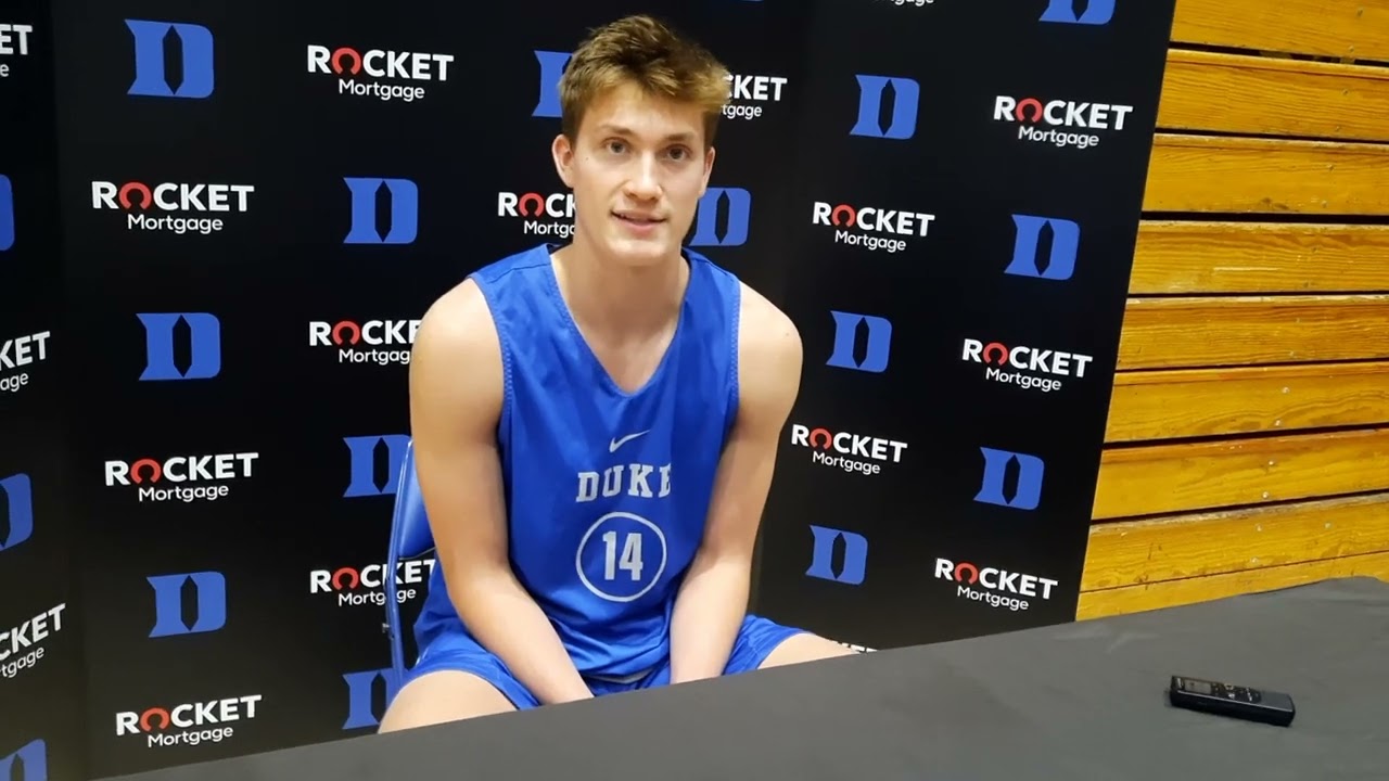 Duke freshman Jaden Schutt from media day - YouTube