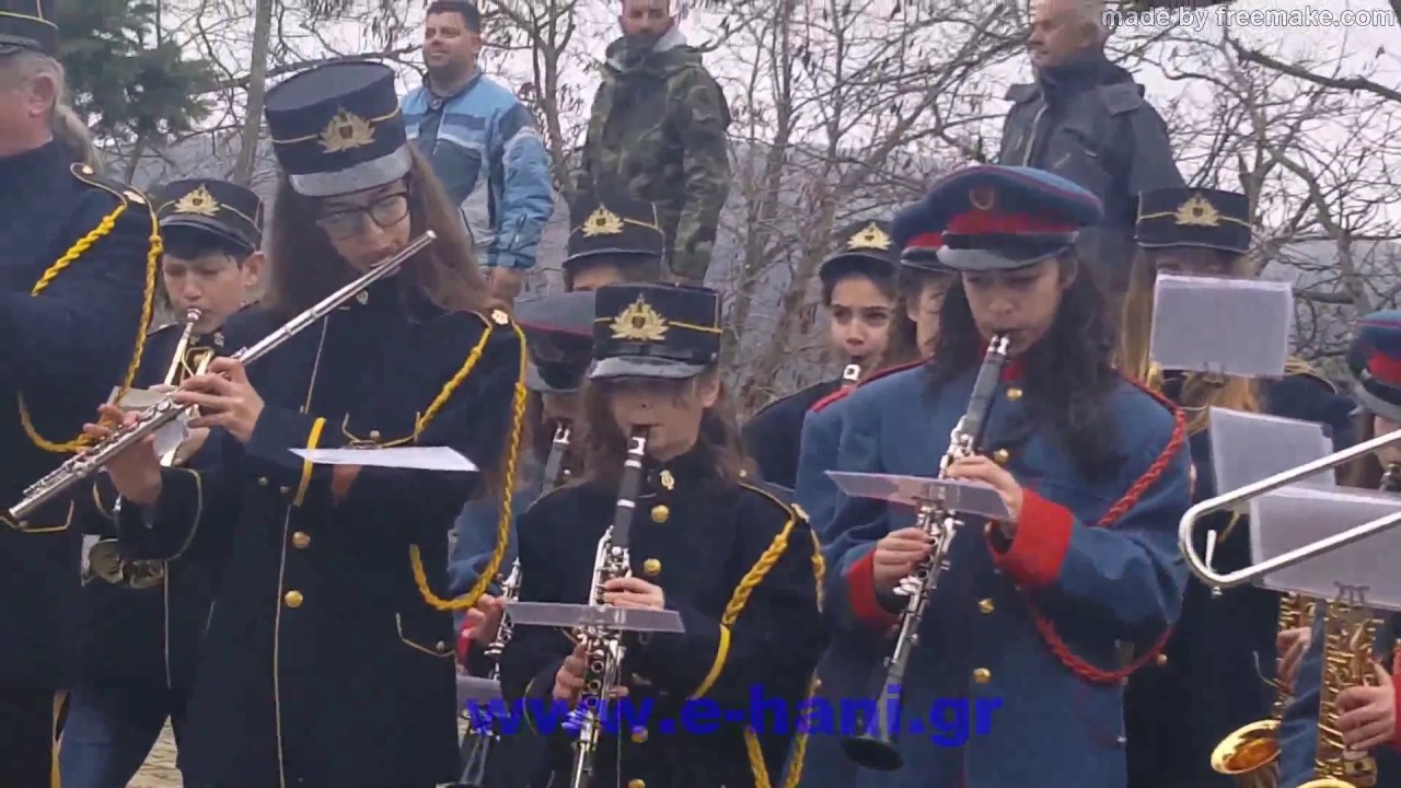 www.e-hani.gr Μαθητική παρέλαση στην ΑΡΑΧΩΒΑ 23/03/2018 - YouTube