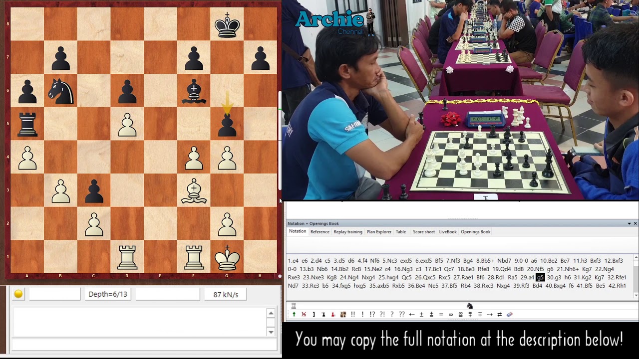 UITM SABAH Chess Tournament 2019 | Round 1 | Abdul Sahim Wising 1-0 ...