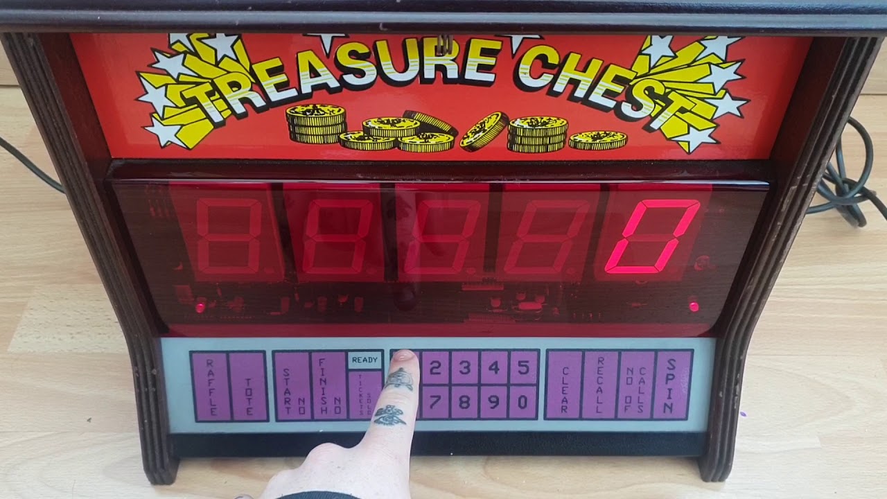 "Open The Box" treasure chest electronic raffle machine - YouTube