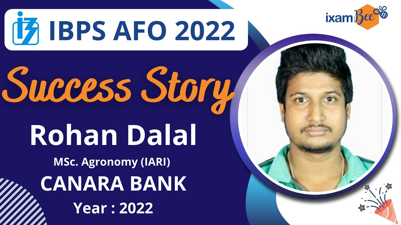 Success Story | IBPS AFO 2022 | Selected Candidate Rohan Dalal - YouTube
