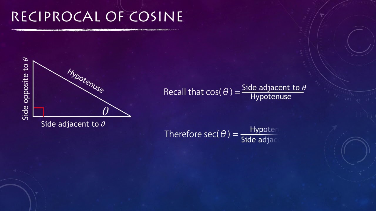 Trigonometric Reciprocals - YouTube