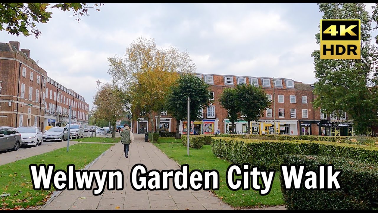 WELWYN GARDEN CITY Walk in England UK | Walking London [4K/HD] - YouTube