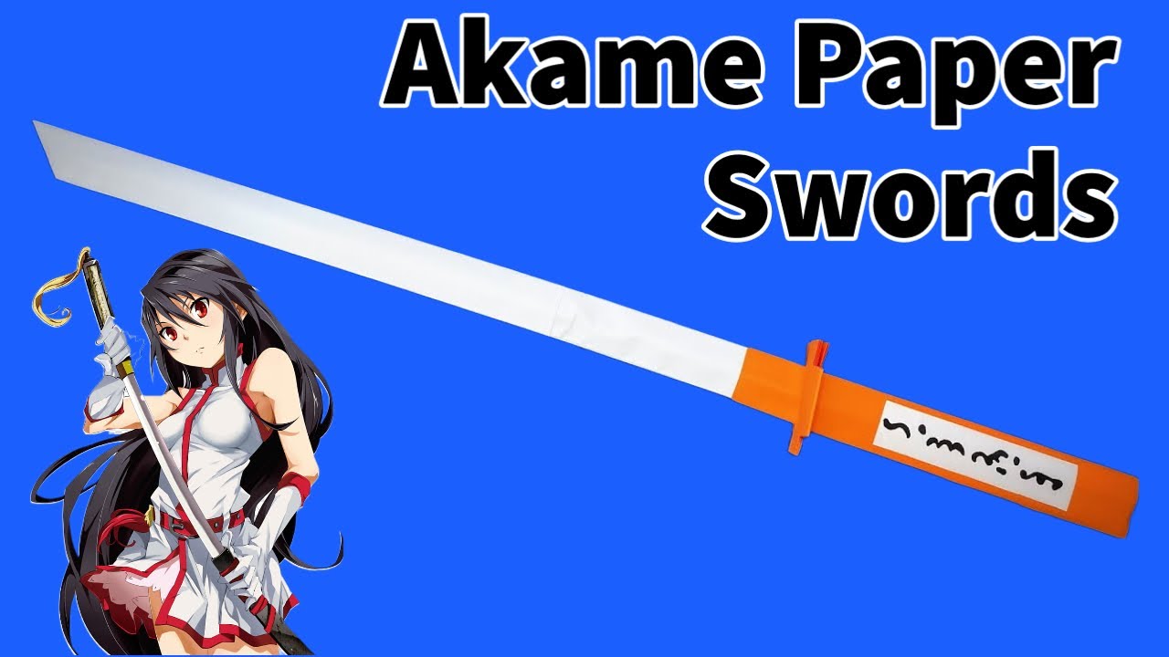 How to Make a Akame Paper Sword | Naruto DIY Crafts | Demon Slayer ...