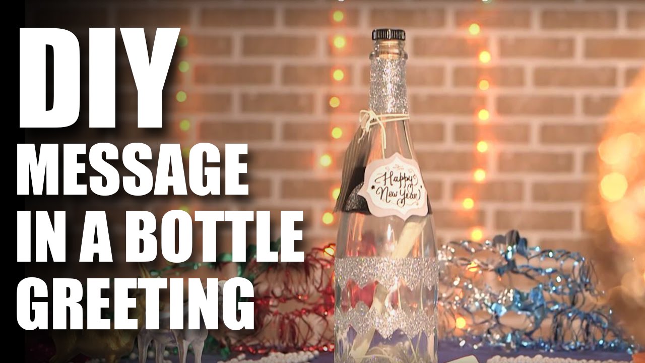 How To Make A DIY Message In A Bottle Greeting - YouTube