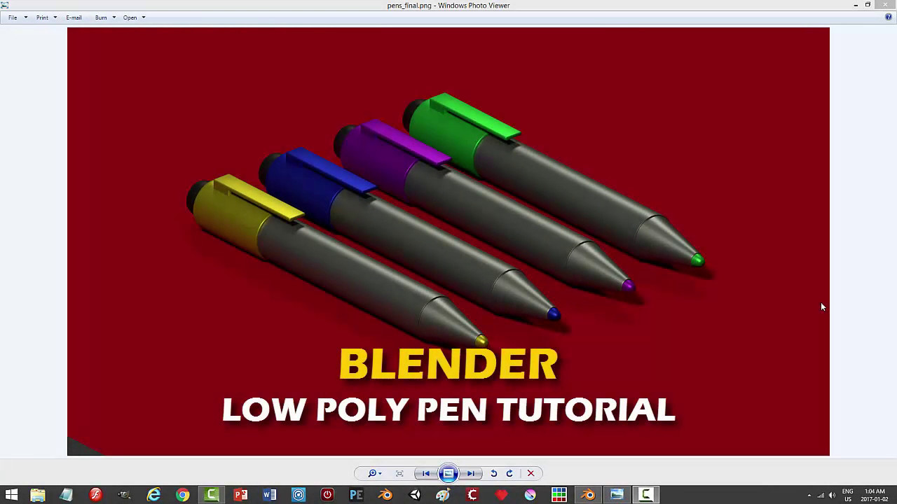 Blender: Modeling Low Poly Pens - YouTube