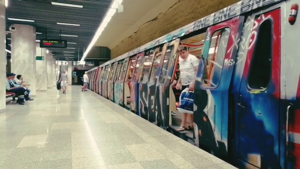 Bucharest Metro- IVA Metros at station 1 Mai+ (subways going on the ...