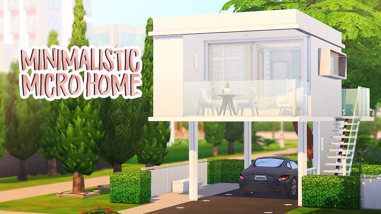 MINIMALISTIC MICRO HOME 🤍 | The Sims 4 Speed Build - YouTube