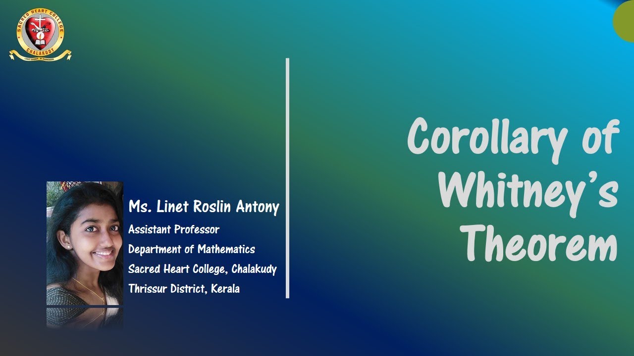 Corollary of Whitney's Theorem | Graph Theory | MSc Mathematics ...