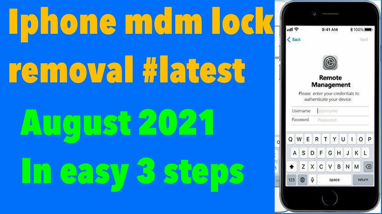 How to remove remote management lock from iphone.iphone mdm lock ...