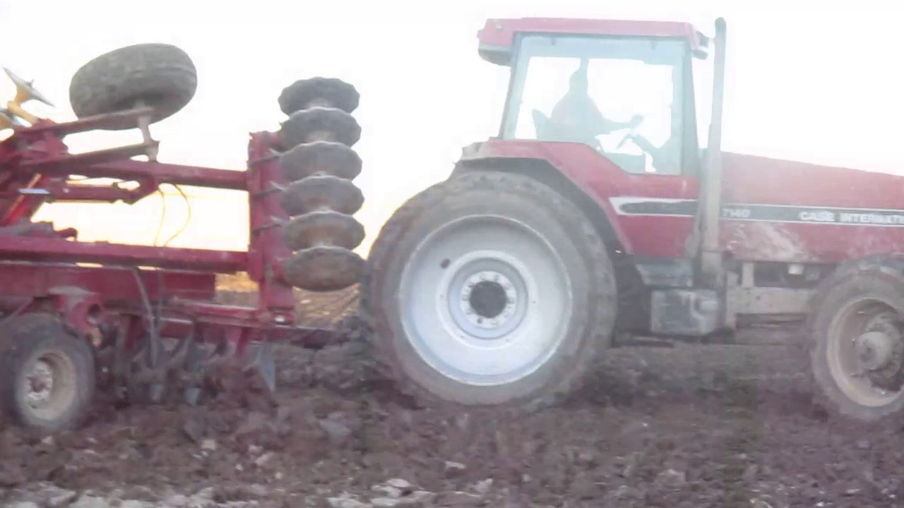 Discing an open beet field part 3 of 5 - YouTube