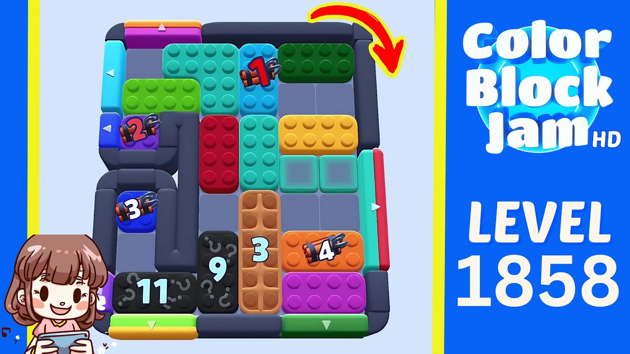 Color Block Jam Level 953 (1858) Solution Walkthrough - YouTube