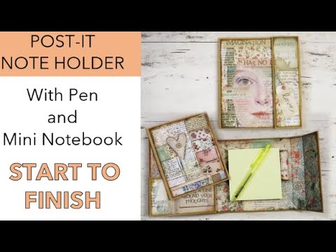 DIY | Post-It Notes (Sticky Notes) Holder 75x75 | Follow Along - YouTube