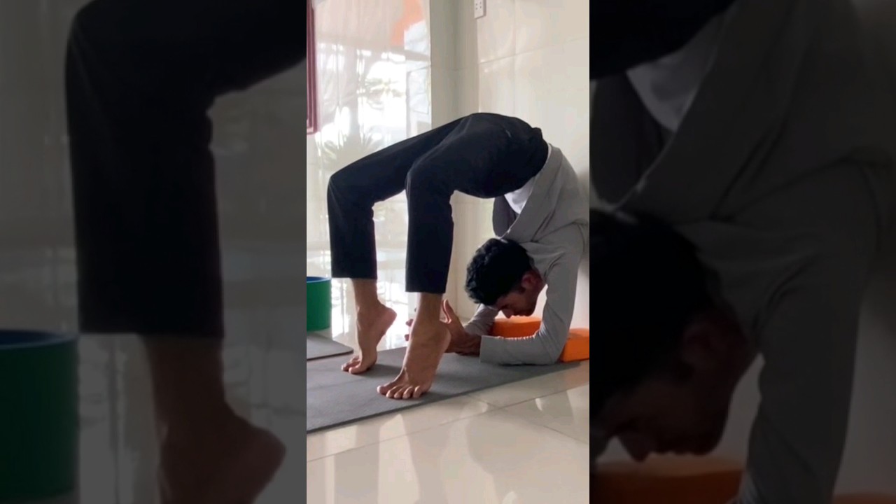 Upper back bend and Chest opening yoga practice #yogawithblock # ...