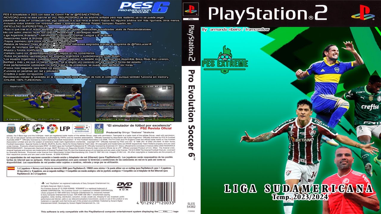 PS2 | PES 6 Actualizado al 2024 FULL DESLICENCED - YouTube