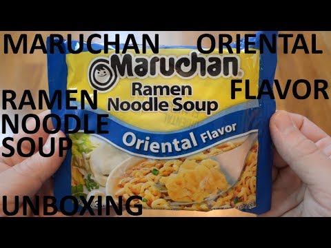Unboxing Maruchan Oriental Flavor Ramen Noodle Soup Packet - YouTube