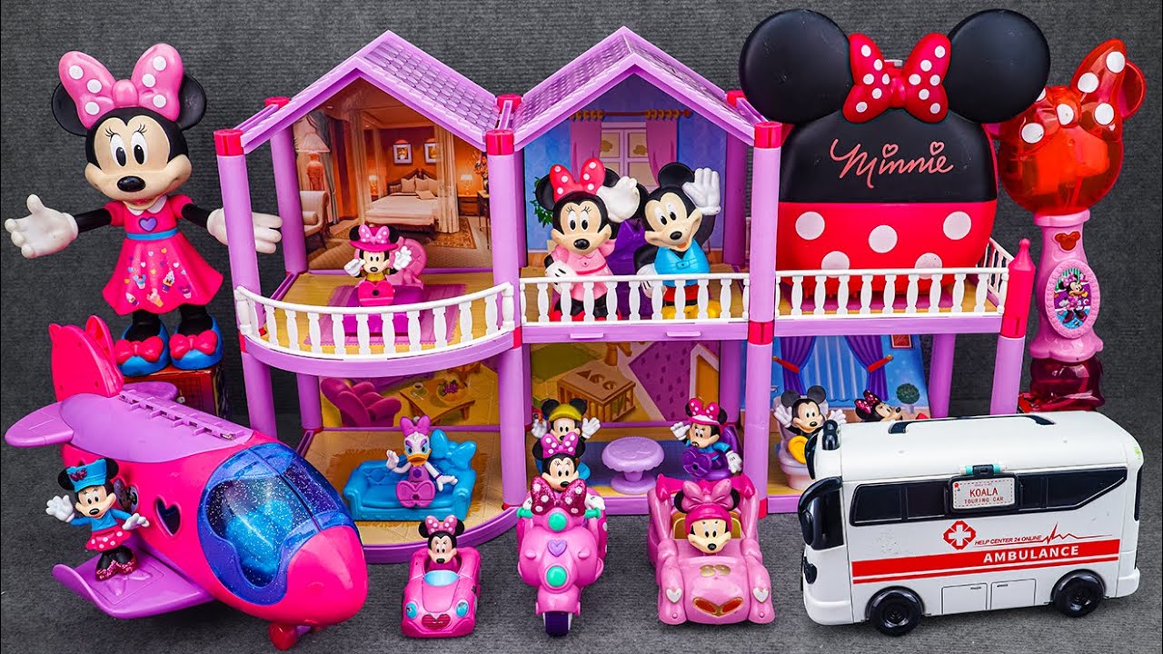 Satisfying with Unboxing Disney Minnie Mouse Deluxe Vehicle Airplane ...