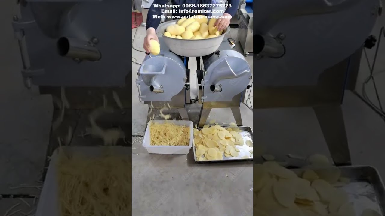 Multi-Functional Potato Chips Stick Cutting Machine - YouTube
