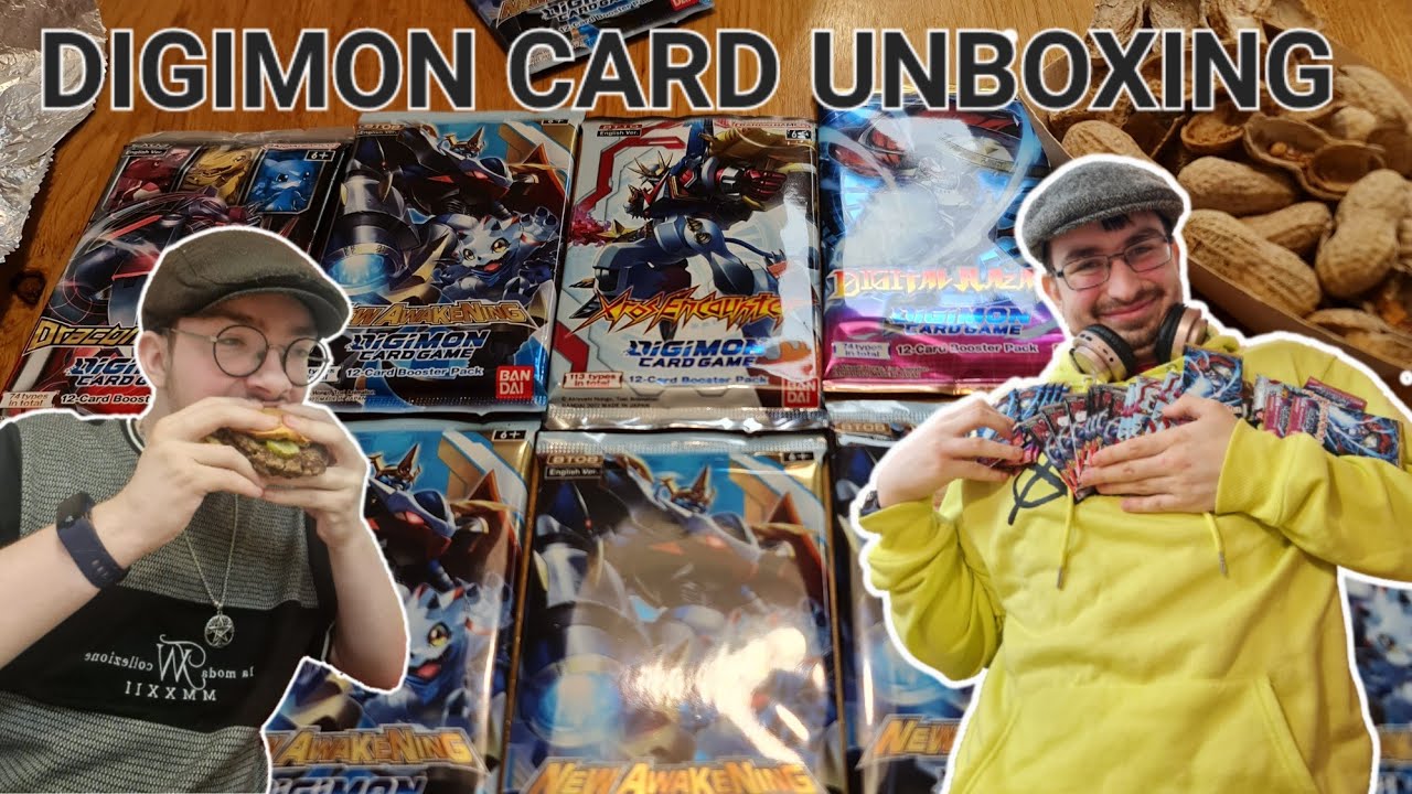 DIGIMON CARD UNBOXING (With Food Review!) - YouTube