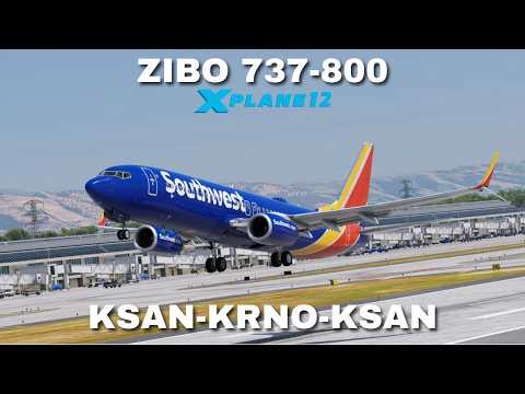 Zibo 737-800 | Southwest Virtual | KSAN-KRNO-KSAN | Real Airline Pilot |