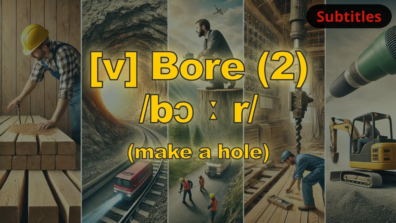 [v] Bore meaning (make a hole) with 5 examples - YouTube