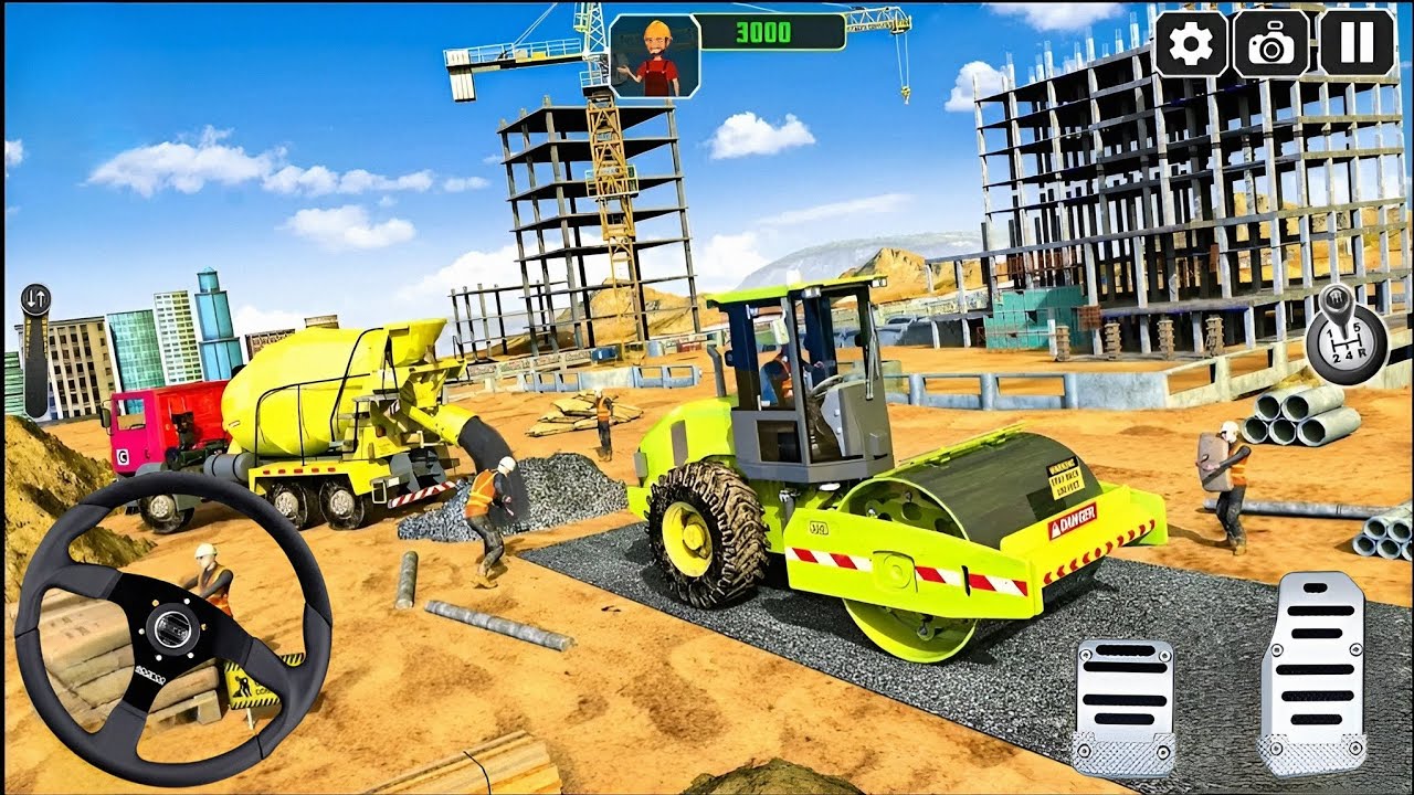 City Town Highway Road Build Construction Game | Road Construction ...