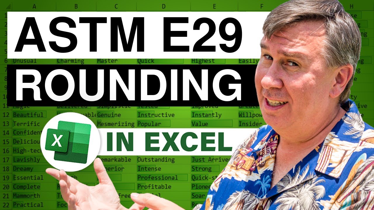 Excel - ASTM E29 Rounding or Banker's Rounding - Episode 1046 - YouTube