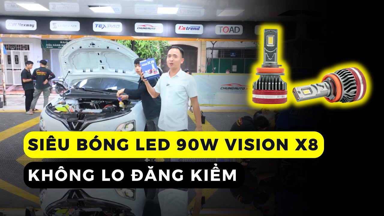 Bóng LED Vision X8- Giải pháp độ đèn zin 100% ngon nhất 2024- Lens ...