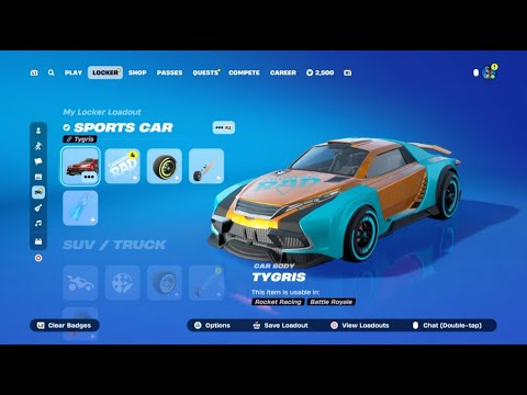 the Tygris from rocket league in fortnite - YouTube